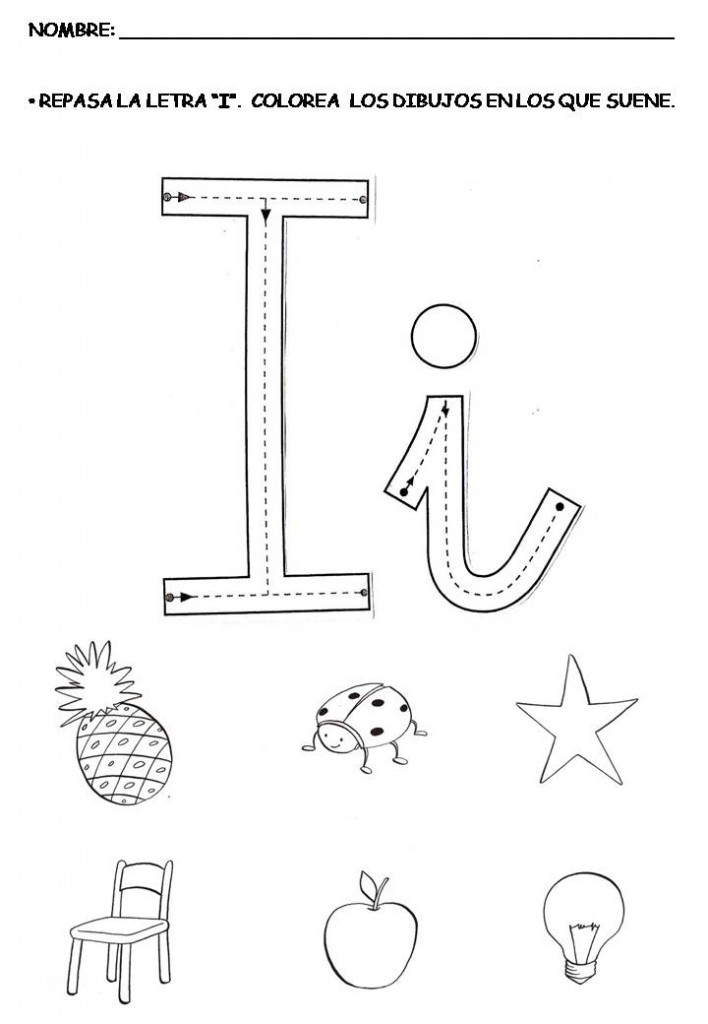 Grafomotricidad letra i – Manualidades a Raudales