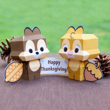 Papercraft de las ardillas Chip y Chop de Disney. – Manualidades a Raudales