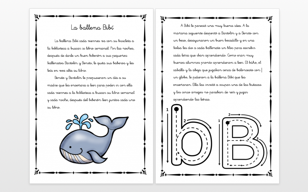 Grafomotricidad letra b. – Manualidades a Raudales