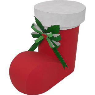 Papercraft de una caja bota de Navidad. – Manualidades a Raudales
