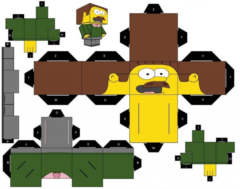 Cubeecraft de los Simpson.Flanders – Manualidades a Raudales