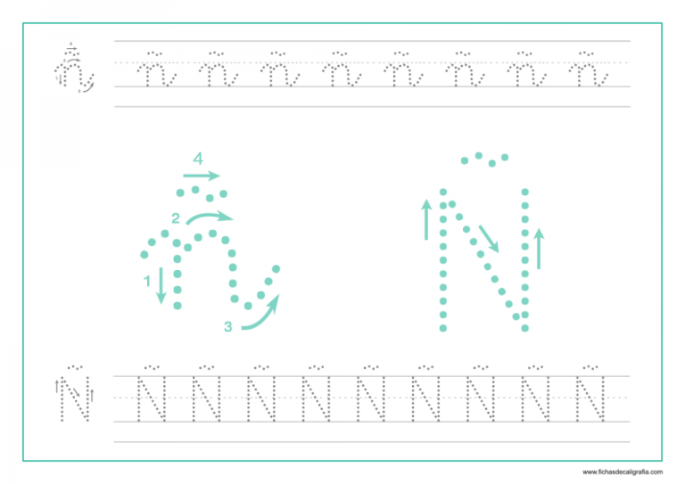 Grafomotricidad letra ñ – Manualidades a Raudales