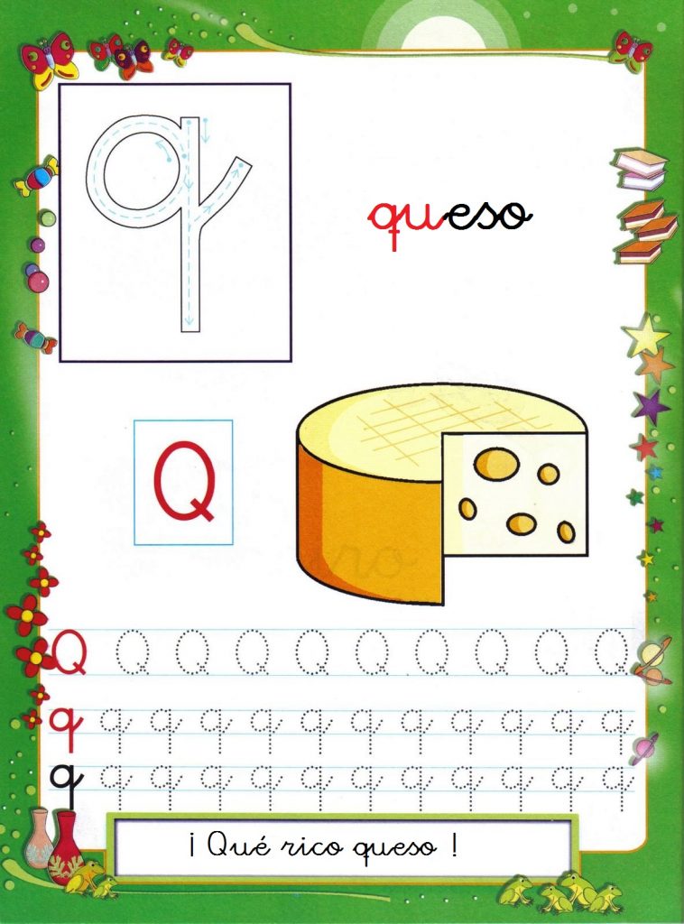Grafomotricidad letra q – Manualidades a Raudales